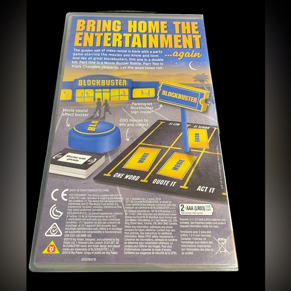 Toys | Blockbuster Party Game Movie Trivia Board Game Night Vhs Case ...